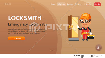 Locksmith Website Templateのイラスト素材 [90023763] - PIXTA