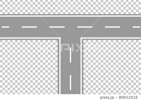 Illustration of a T-junction - Stock Illustration [90032018] - PIXTA