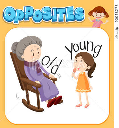 Opposite words for old and youngのイラスト素材 [90058278] - PIXTA