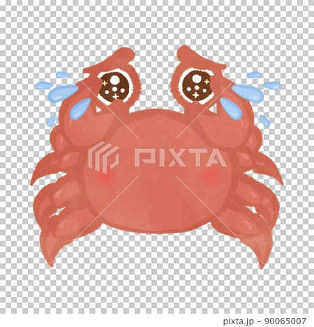 Illustration of a cute crying crab - Stock Illustration [90065007] - PIXTA