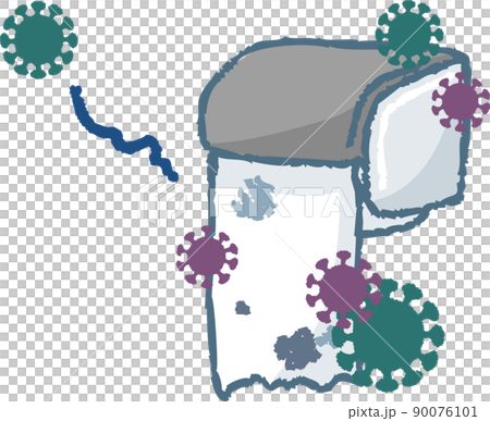 Dirty toilet paper - Stock Illustration [90076101] - PIXTA