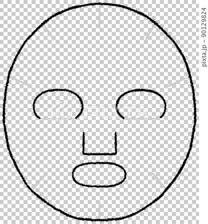 [Line drawing] Essence face mask Type that... - Stock Illustration ...