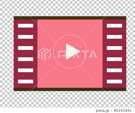 Video playback Negative film frame Movies and... - Stock Illustration ...
