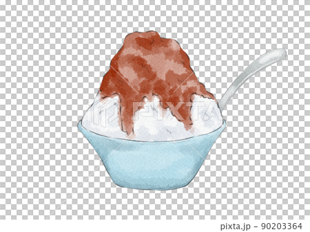 Illustration of cola-flavored shaved ice in a... - Stock Illustration ...