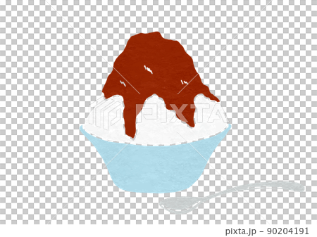Illustration of cola-flavored shaved ice in a... - Stock Illustration ...