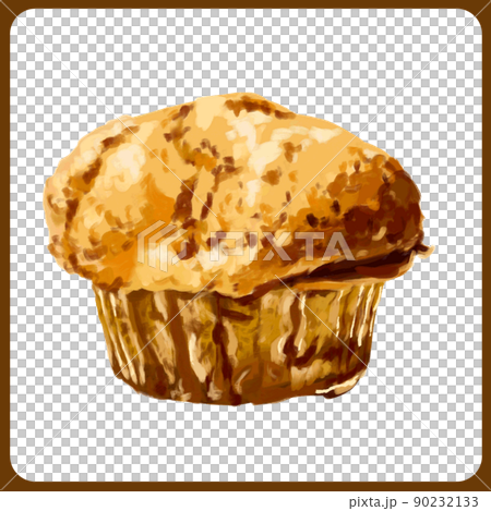 Hand-painted thick watercolor plain muffin... - Stock Illustration ...
