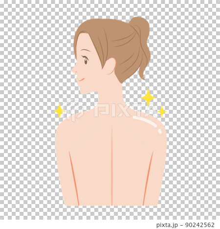 Woman with a beautiful back - Stock Illustration [90242562] - PIXTA