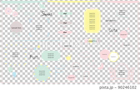 Natural cute frame / headline / illustration - Stock Illustration ...