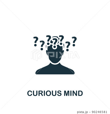 Curious Mind icon. Monochrome simple...のイラスト素材 [90246581] - PIXTA