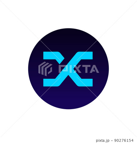 Synthetix (SNX) coin icon isolated on white...のイラスト素材 [90276154] - PIXTA