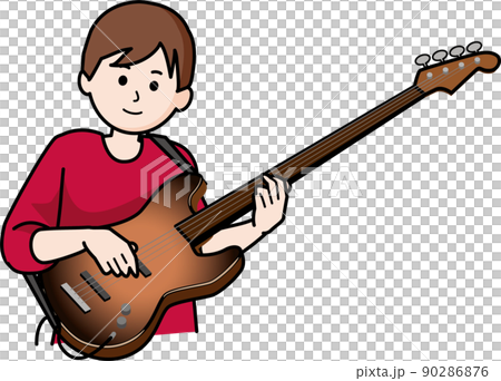 Man playing the base - Stock Illustration [90286876] - PIXTA