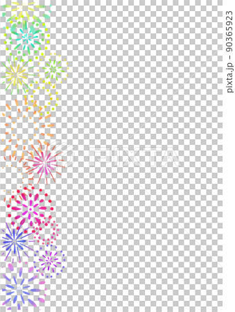 Fireworks frame vertical - Stock Illustration [90365923] - PIXTA