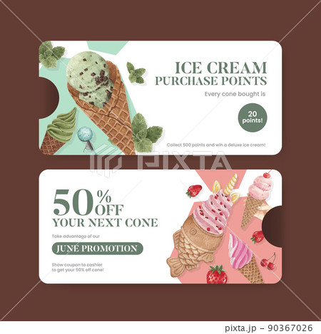 Ice Cream Voucher Template