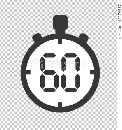 Simple 60 minute timer clock icon - Stock Illustration [90374657] - PIXTA