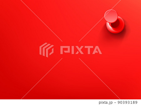 Vector wallpaper with red pin. 3d vector...のイラスト素材 [90393189] - PIXTA