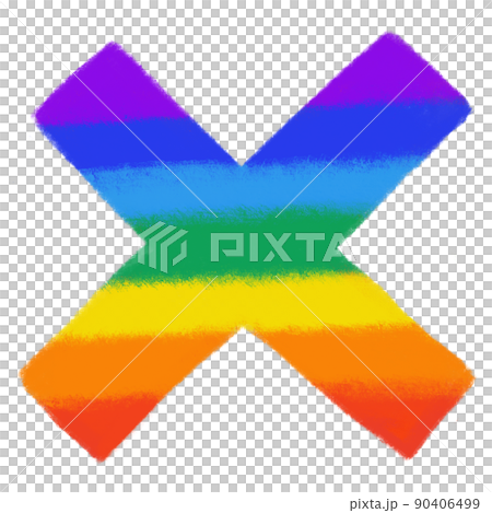 Cross synbol pride rainbow symbol LGBTQ... - Stock Illustration ...