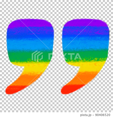 Quote comma pride rainbow symbol LGBTQ equality... - Stock Illustration ...
