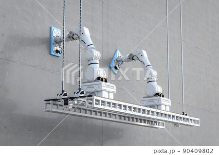 automation robotic arms clean wallのイラスト素材 [90409802] - PIXTA