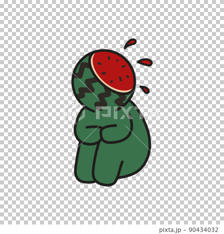 Watermelon person - Stock Illustration [90434032] - PIXTA
