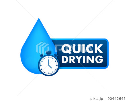 Flat icon with quick drying. Logo symbol....のイラスト素材 [90442645] - PIXTA