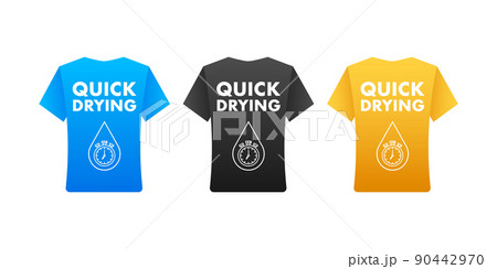 Flat icon with quick drying. Logo symbol....のイラスト素材 [90442970] - PIXTA