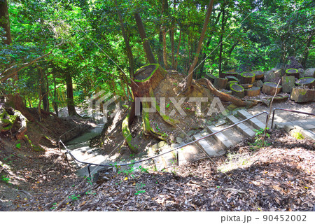 鞍馬寺から貴船神社まで山越えハイキングコースの風景の写真素材 [90452002] - PIXTA