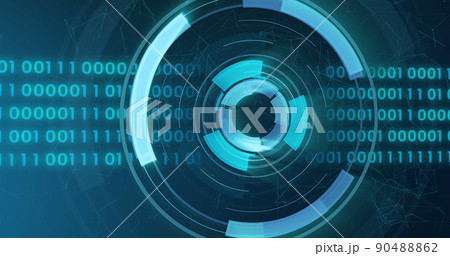 Image of scope scanning with binary coding data...のイラスト素材 [90488862] - PIXTA