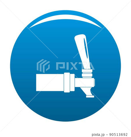 Faucet icon vector blueのイラスト素材 [90513692] - PIXTA