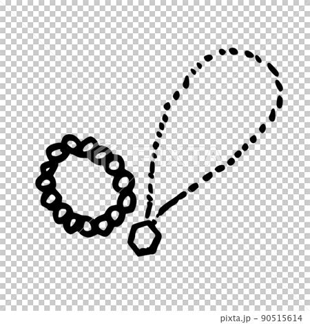 Simple illustration line drawing accessories - Stock Illustration ...