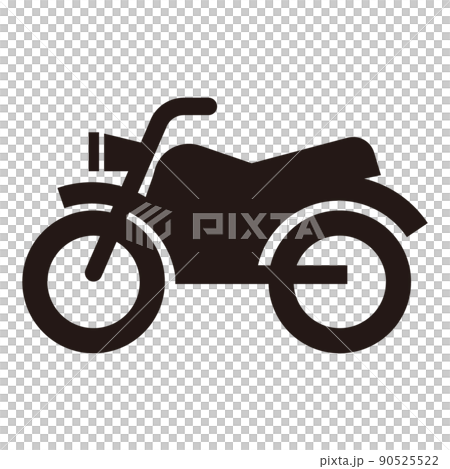 Motorcycle simple landscape icon / white... - Stock Illustration ...