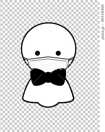 Teru Teru Bozu (black and white) - Stock Illustration [90548900] - PIXTA