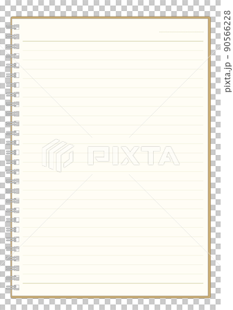 Note notebook B5 size vertical ruled line - Stock Illustration ...