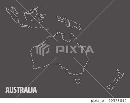 Smooth map of Australia continentのイラスト素材 [90573812] - PIXTA