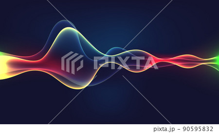 Speaking sound wave effect illustration vector...のイラスト素材 [90595832] - PIXTA