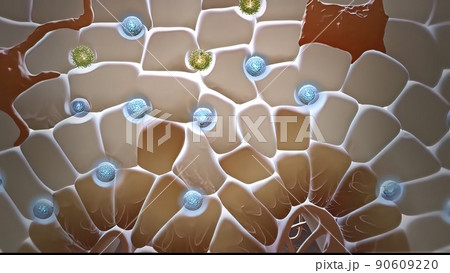 Microbiology illustration cells that protect...のイラスト素材 [90609220] - PIXTA
