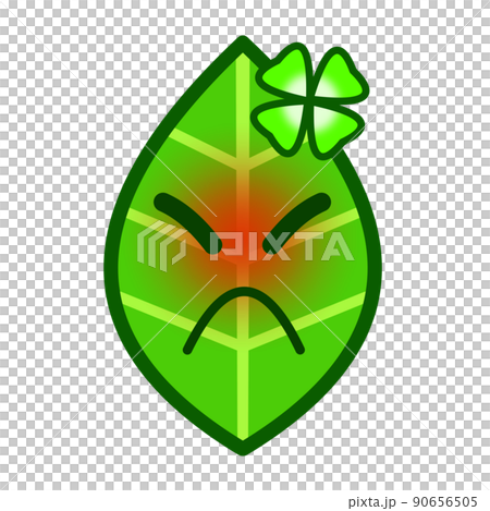 Leaf character anger - Stock Illustration [90656505] - PIXTA