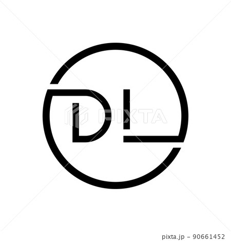 Initial DL Letter Logo Creative Typography...のイラスト素材 [90661452] - PIXTA