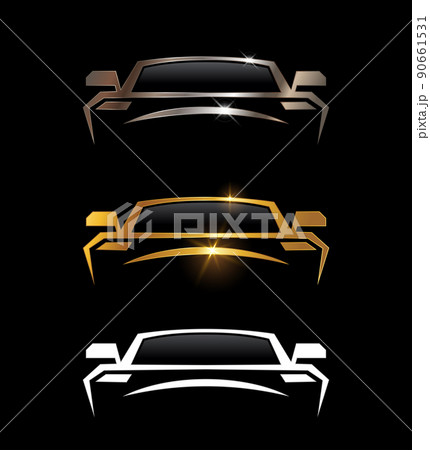 Chrome and Gold Car Vector Signのイラスト素材 [90661531] - PIXTA