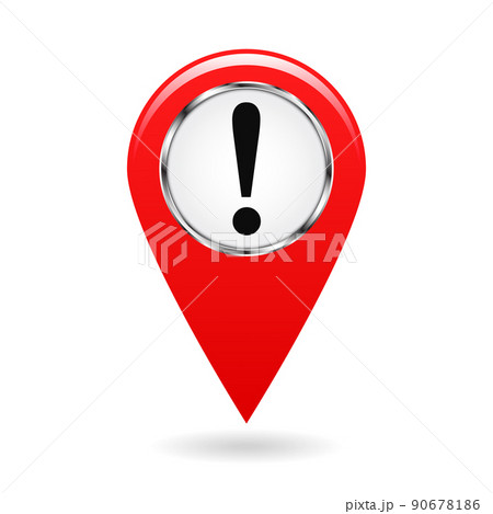 Map pointer. The pointer of important objects,...のイラスト素材 [90678186] - PIXTA