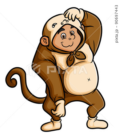 Fat Monkey Clipart Image
