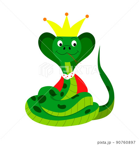 Cartoon vector illustration for children, snake...のイラスト素材 [90760897 ...