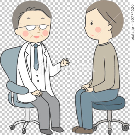 Male doctor interviewing - Stock Illustration [90774520] - PIXTA