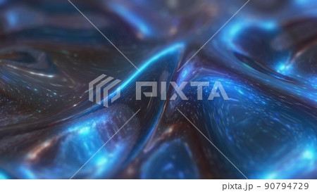 Liquid Dark Blue Metal Looped Abstract...のイラスト素材 [90794729] - PIXTA