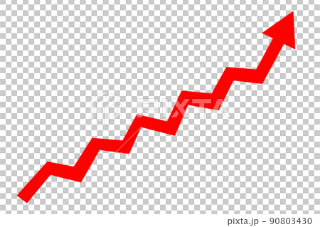 Rising arrow. Image of price increase and sales... - Stock Illustration ...