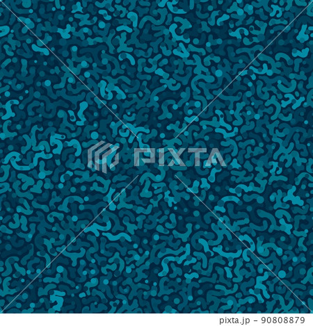 Vector hand drawn blue monochrome purifier fish...のイラスト素材 [90808879 ...