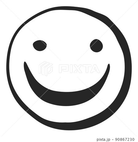 Smile face icon. Hand drawn happy symbolのイラスト素材 [90867230] - PIXTA