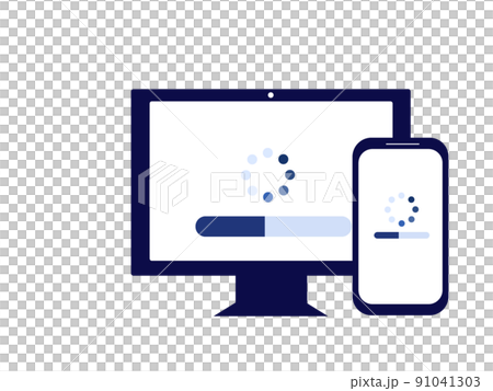 Loading background transparent PC, smartphone... - Stock Illustration ...