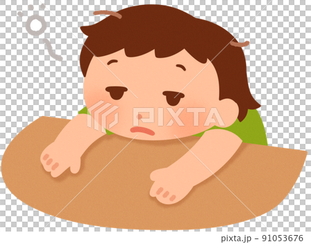 Lethargic girl - Stock Illustration [91053676] - PIXTA