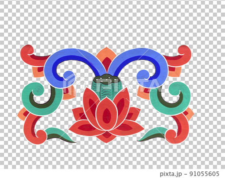 Dancheong pattern, Korean traditional pattern - Stock Illustration ...