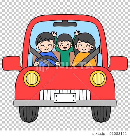 Get in the car and go out with your family - Stock Illustration ...